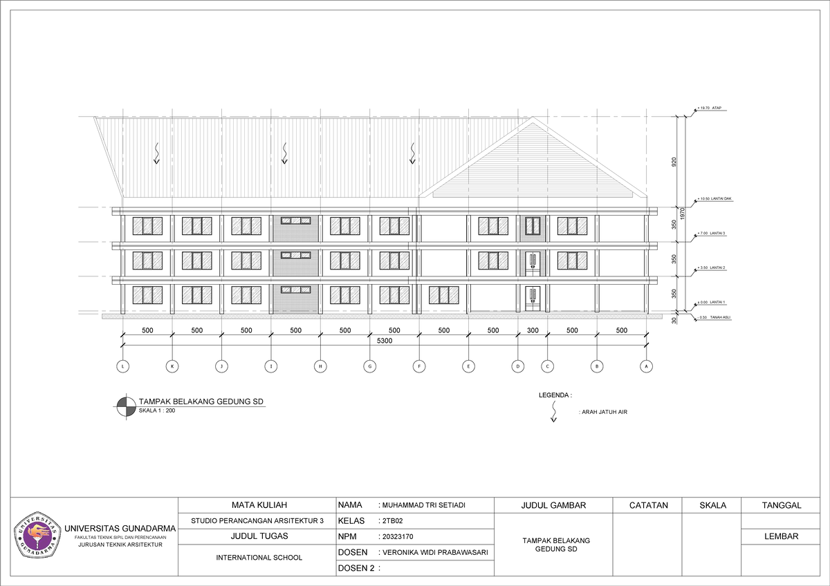 Tampak Belakang Gedung SD - Tugas Besar Studio Perancangan Arsitektur 3 ...