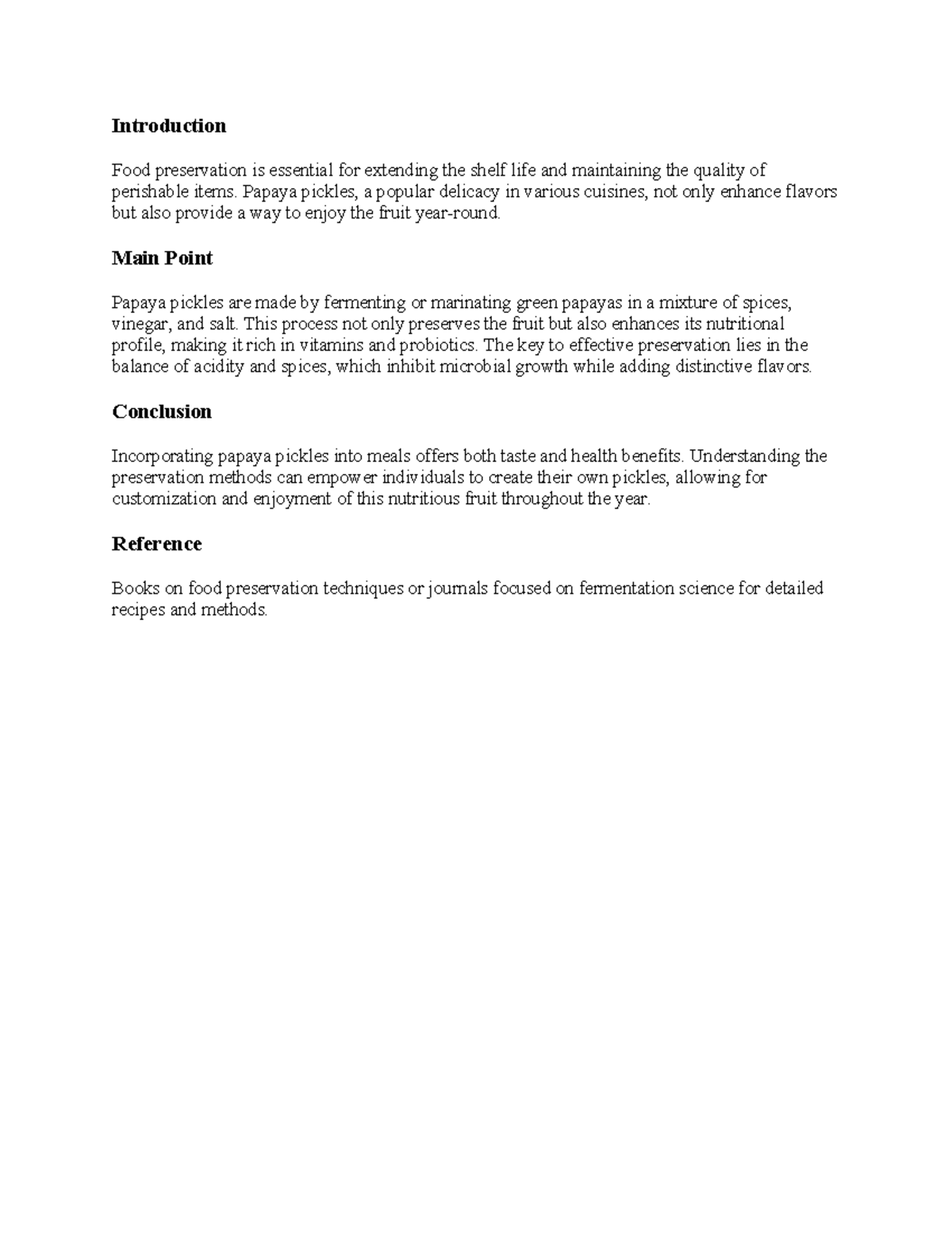 Document-2 - Educational - Introduction Food preservation is essential ...