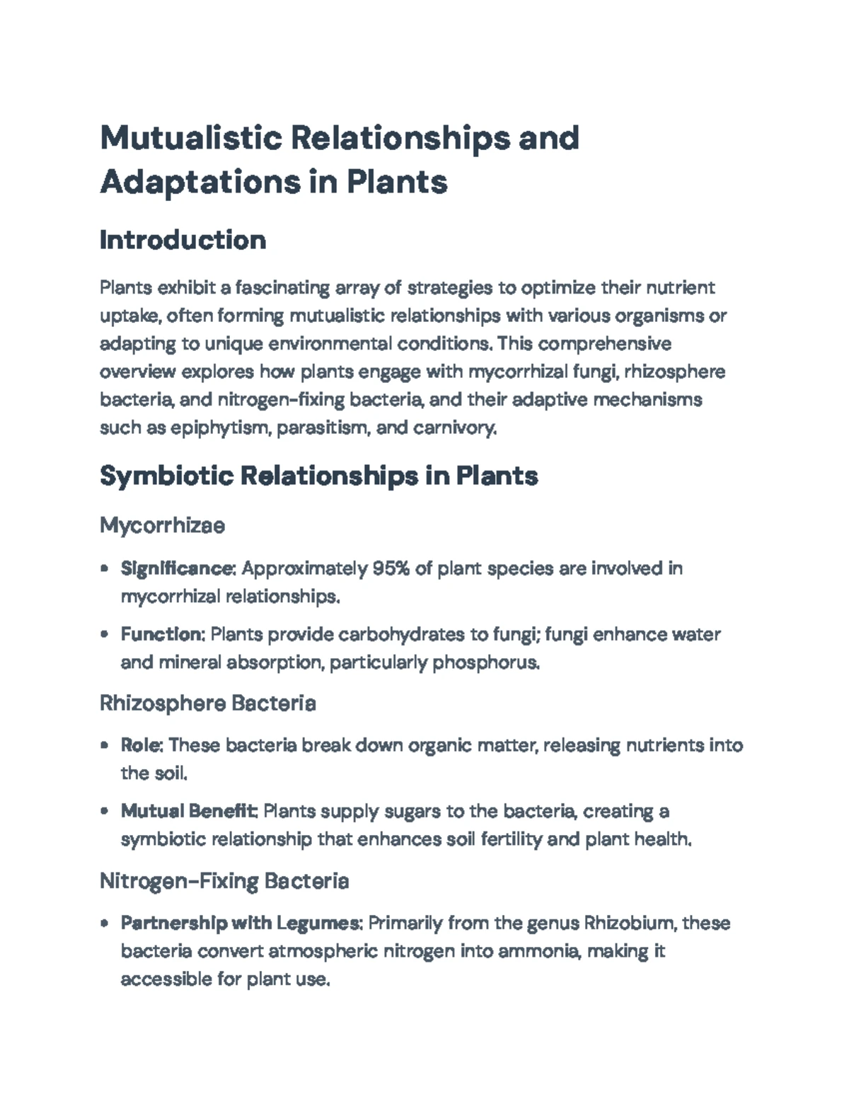 Hierarchical Organization of the Plant Body: Structure & Function ...