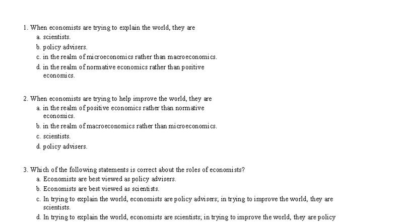 Sec 2.2 MC: The Economist as Policy Adviser - Exam Review Notes - Studocu