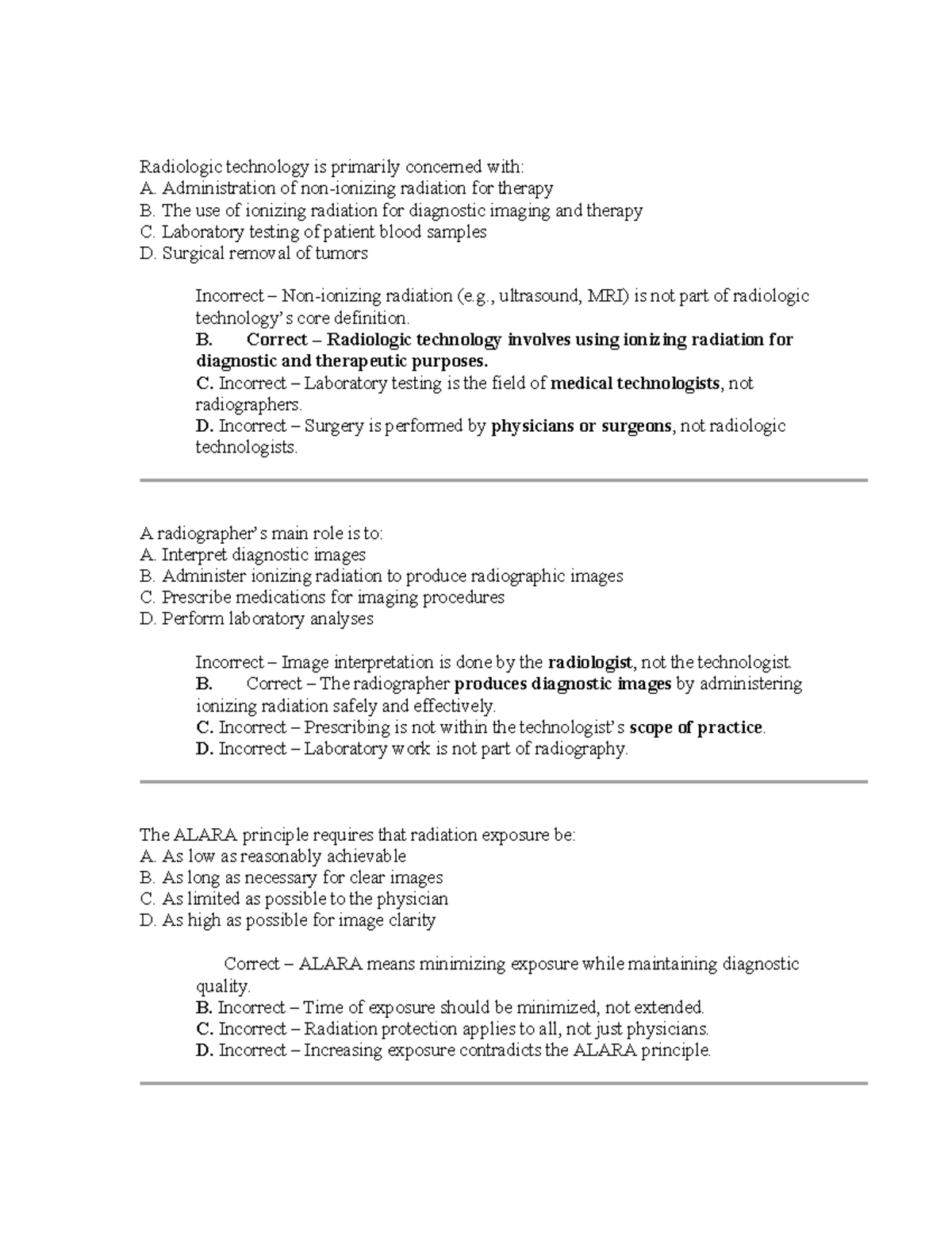 Fundamentals of Radiologic Technology: IN Cluster 3 Study Guide - Studocu