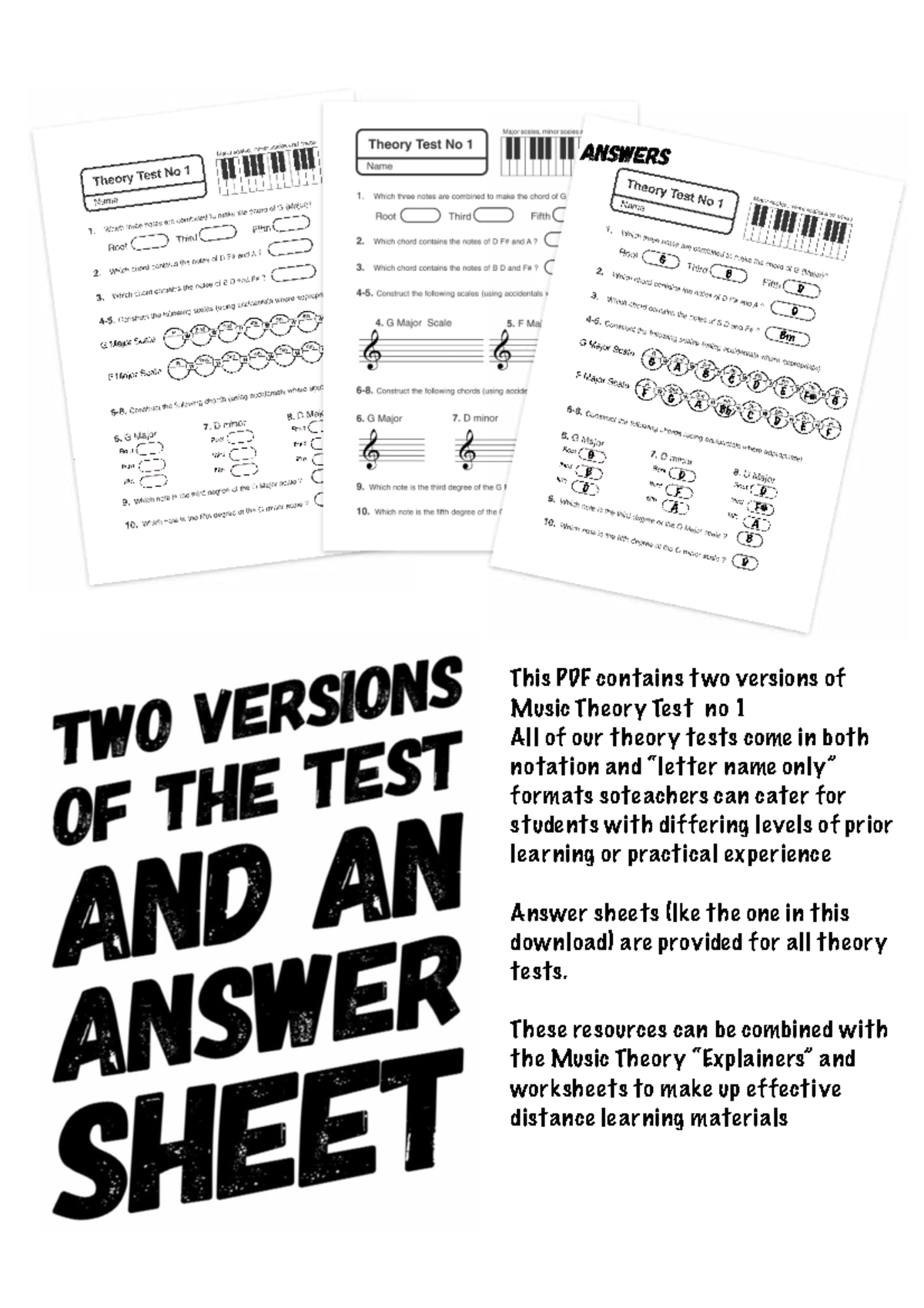 Music-theory-test - this is a PRACTICE EXAM PAPER - This PDF contains t ...