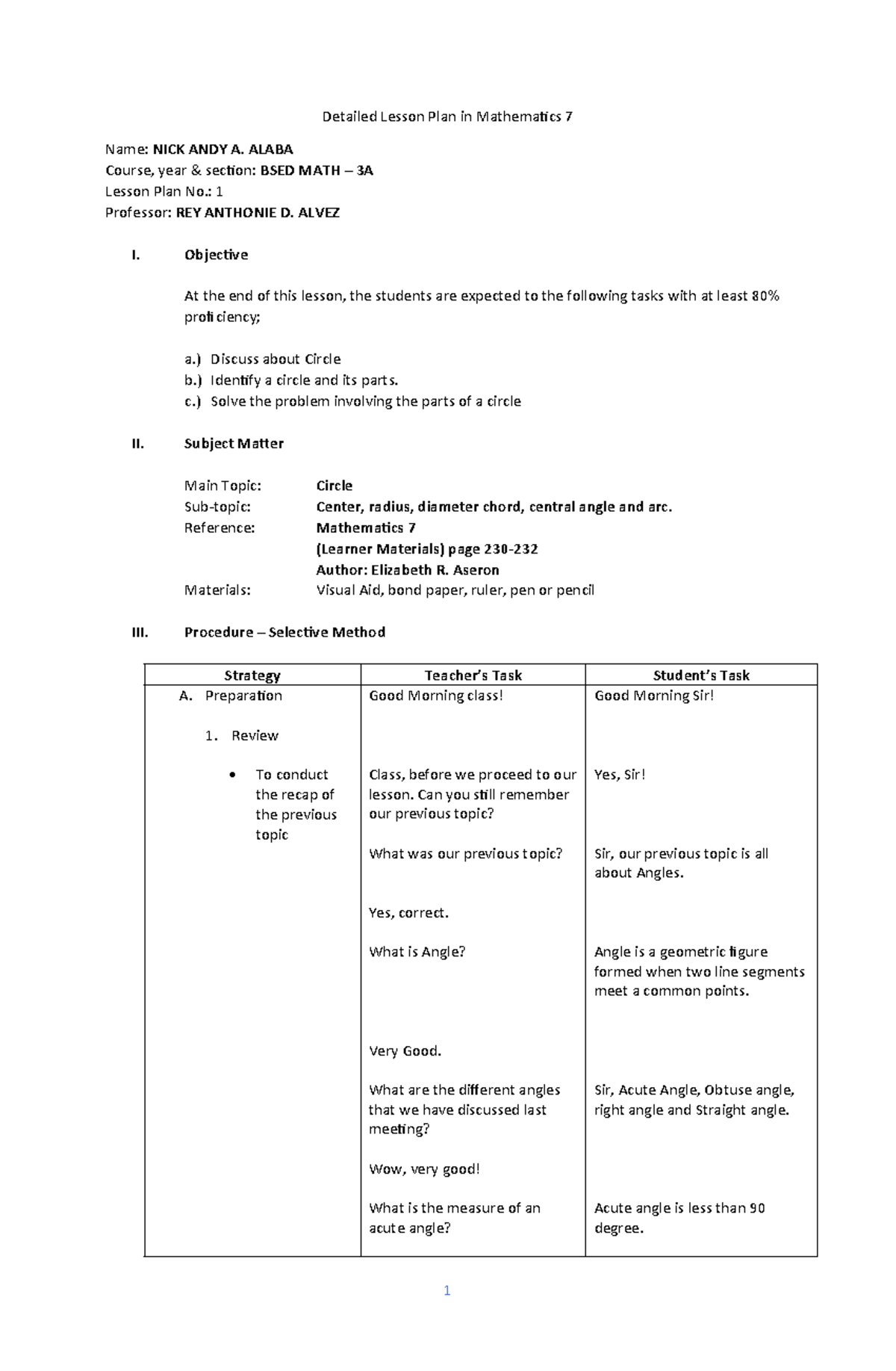 Scribd - idk - Detailed Lesson Plan in Mathematics 7 Name: NICK ANDY A ...
