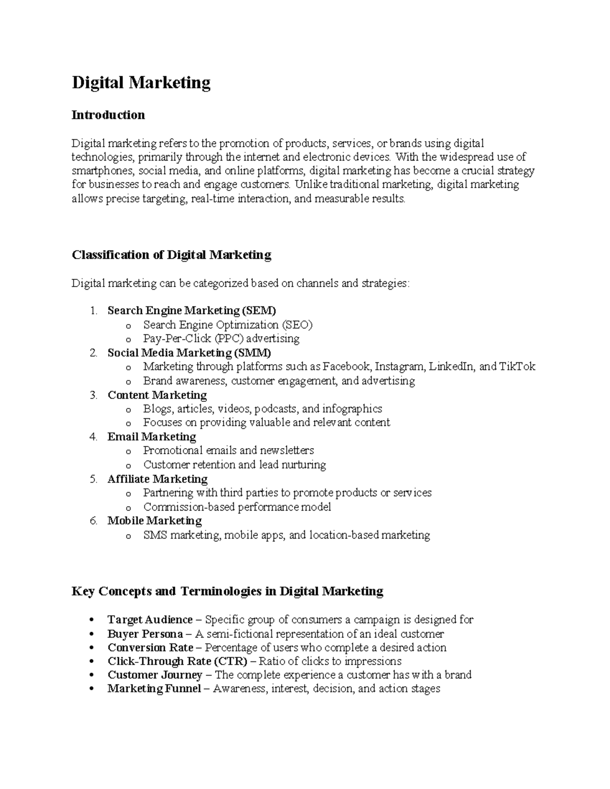 Digital Marketing Intro: Strategies, Tools & Trends Overview - Studocu