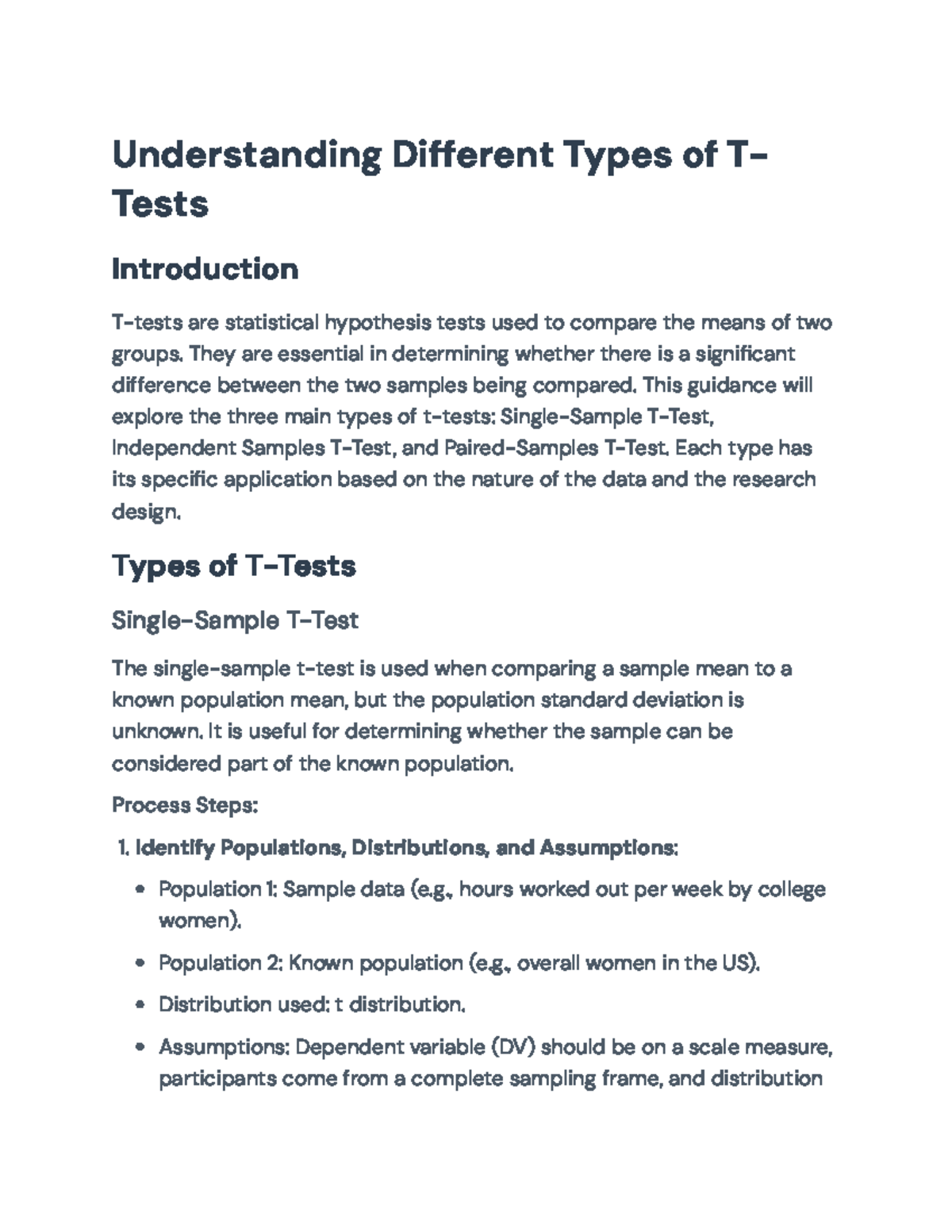 Understanding T-Tests: Types, Processes, and Applications in Analysis ...