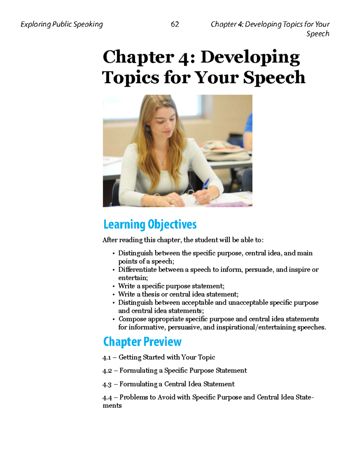 Exploring Public Speaking 62: Chapter 4 - Crafting Speech Topics and ...