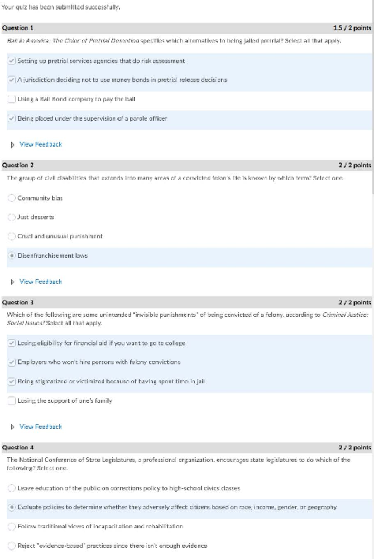 Module 5 - Quiz on Bail and Felony Convictions Analysis - Studocu