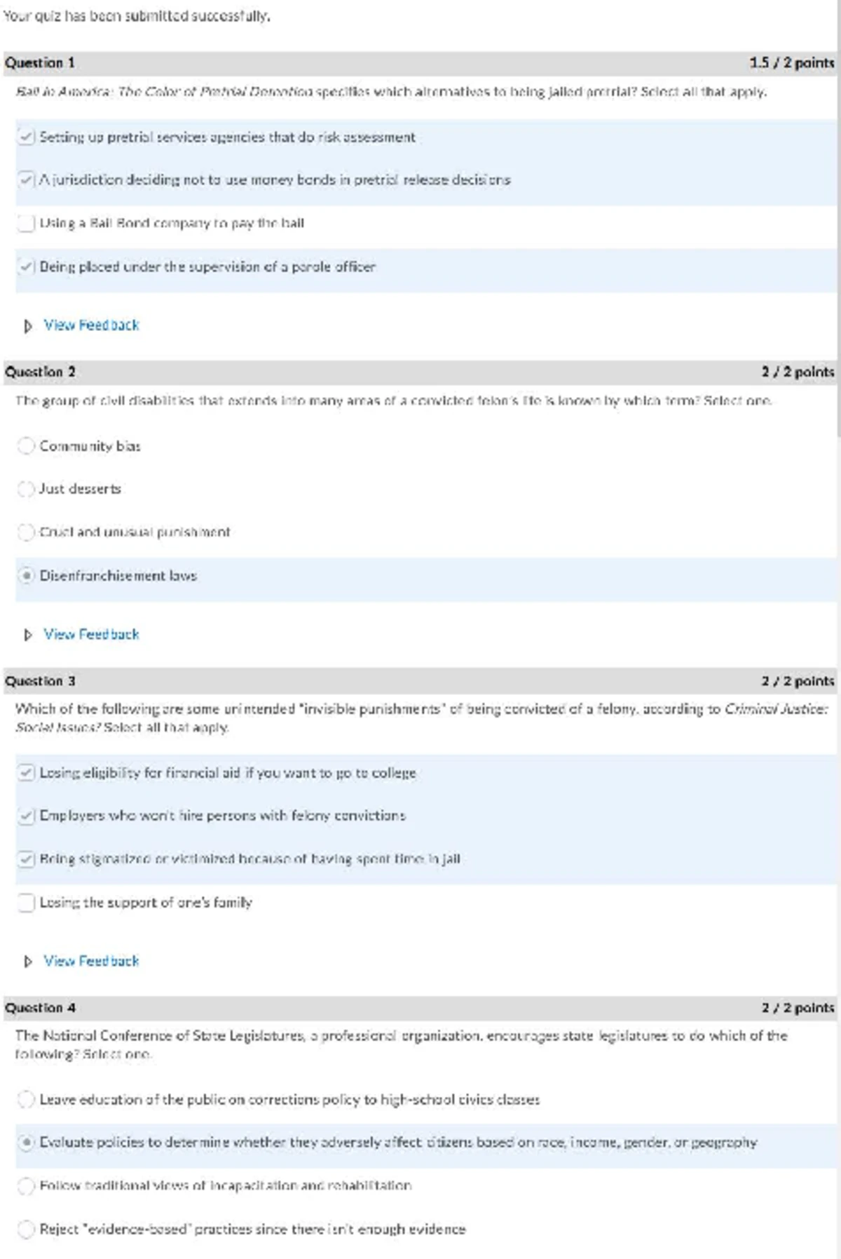 Module 6 Quiz - quiz - Module 6 Quiz 2 / 2 points Which style of coping ...