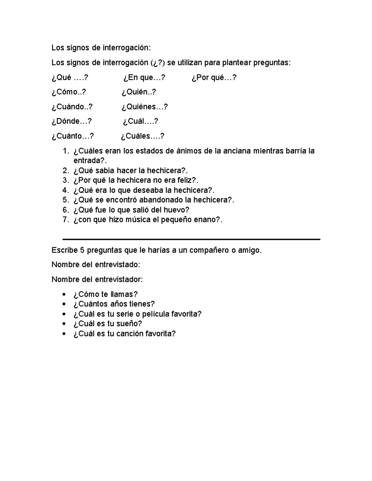Los signos de interrogación y exclamación: Uso y ejemplos - Studocu