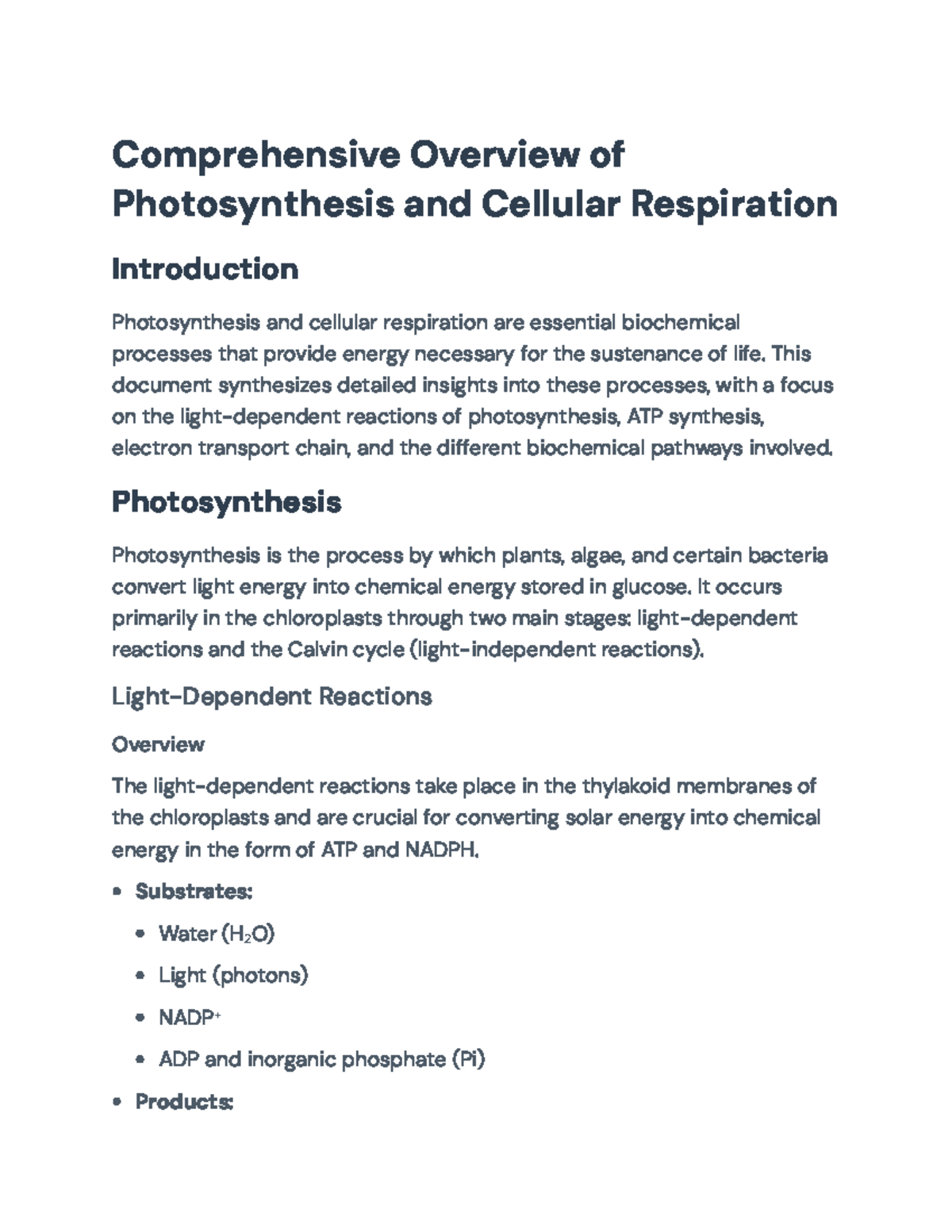 Comprehensive Insights on Photosynthesis and Cellular Respiration ...