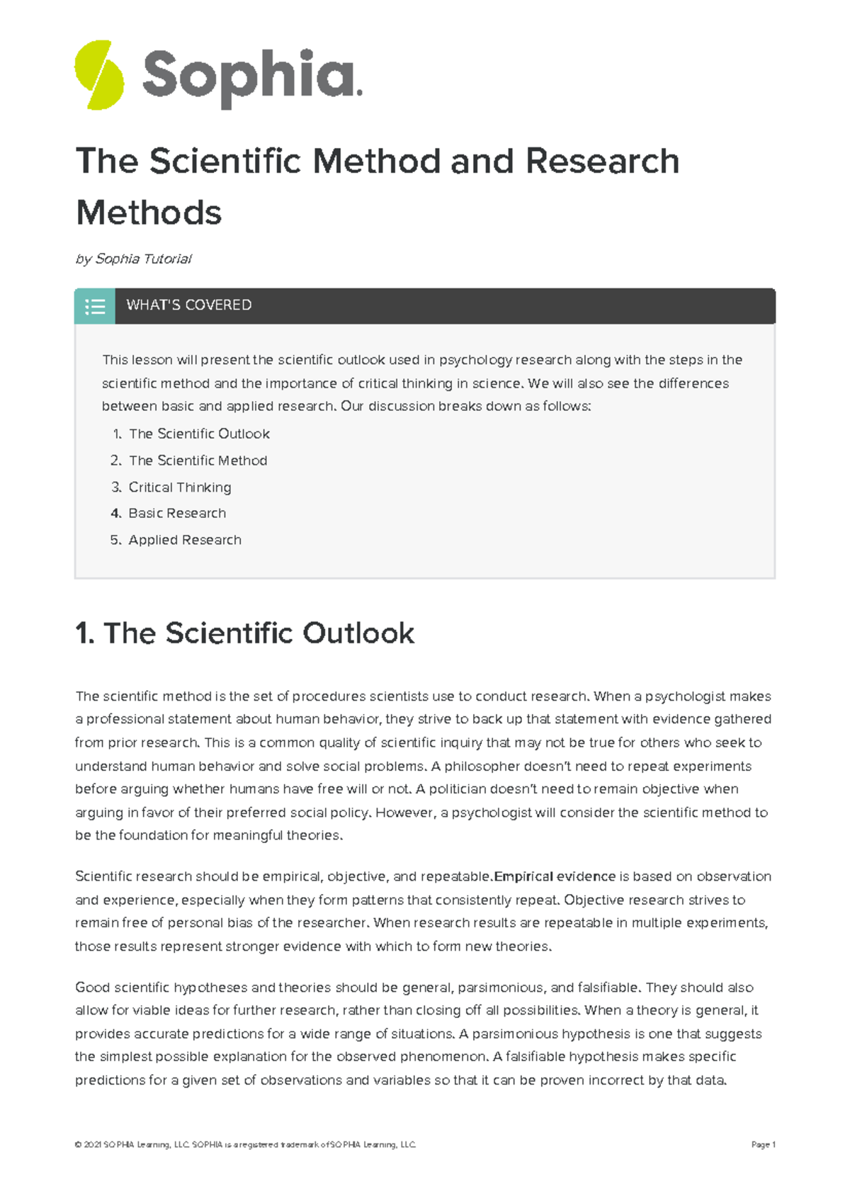 Scientific Method & Research Methods: A Guide to Psychology Research ...