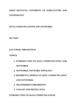 Unit-1 network and systems administration - Introduction to Network Administration UNIT 1 - Studocu