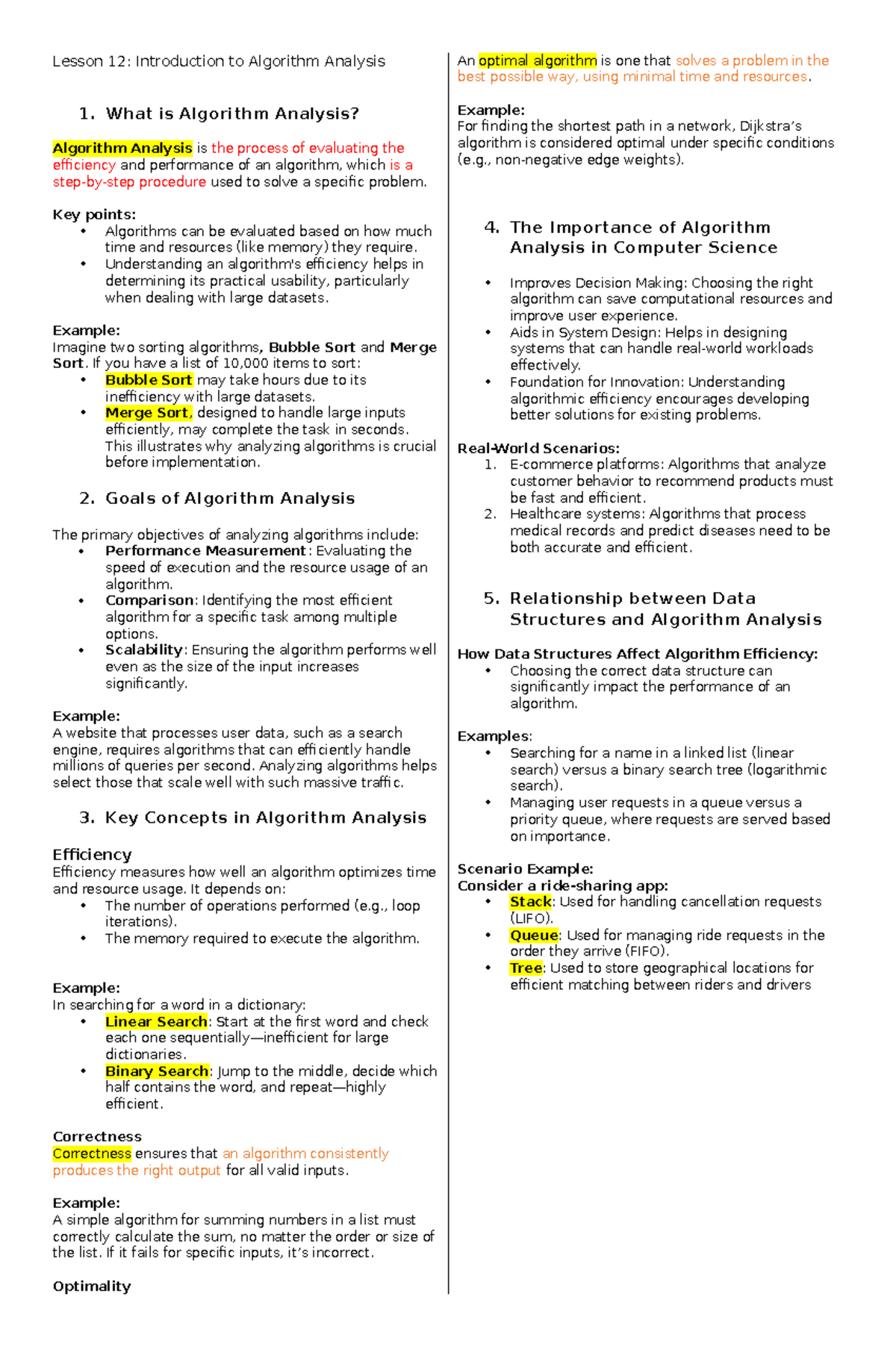 SEMI-AND- Finals - dsa - more on algorihtm - Lesson 12: Introduction to ...