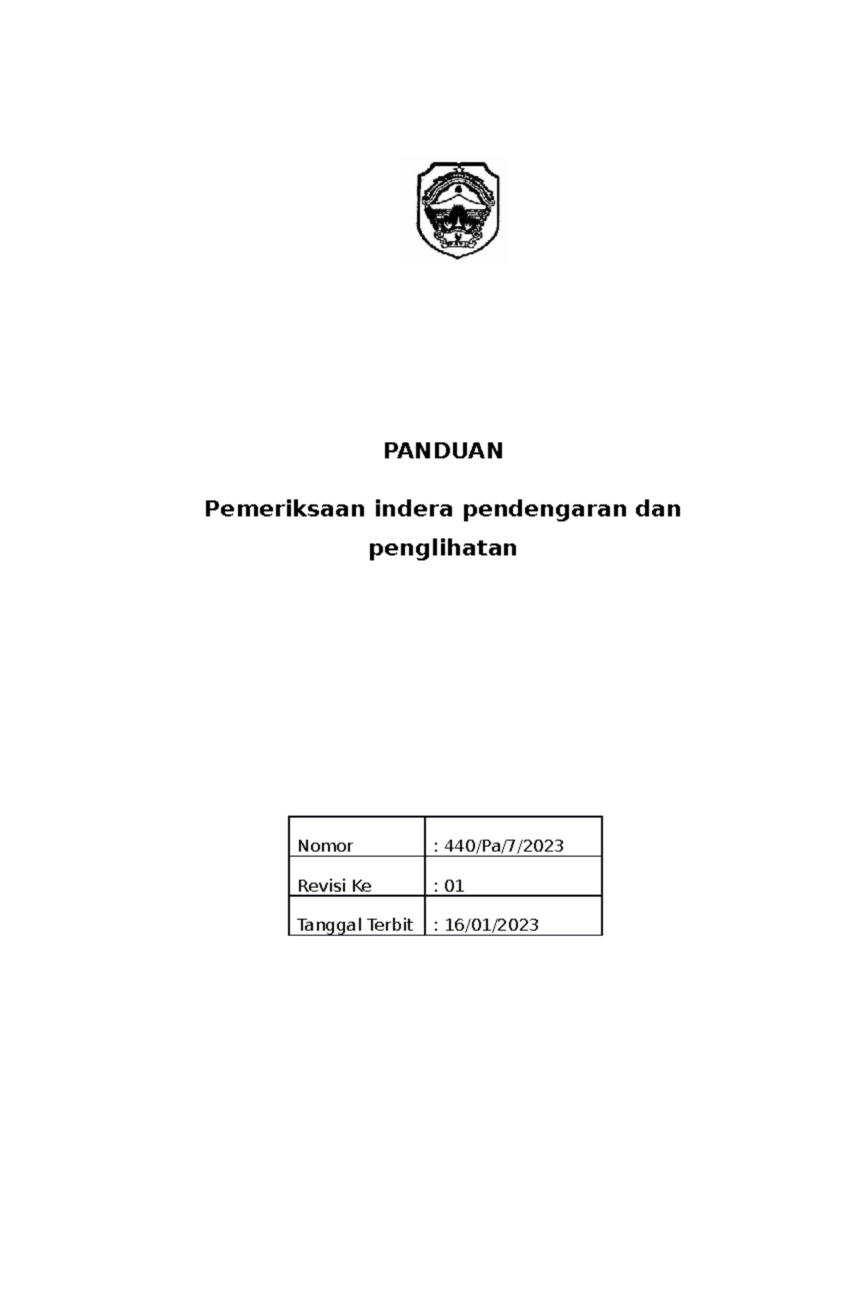 Panduan pemeriksaan indera (2) (1) - PANDUAN Pemeriksaan indera ...
