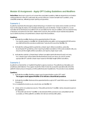 [Solved] Scenario 3 Coding Quality The Coding Manager is - Coding Foundations (HIM 1103) - Studocu