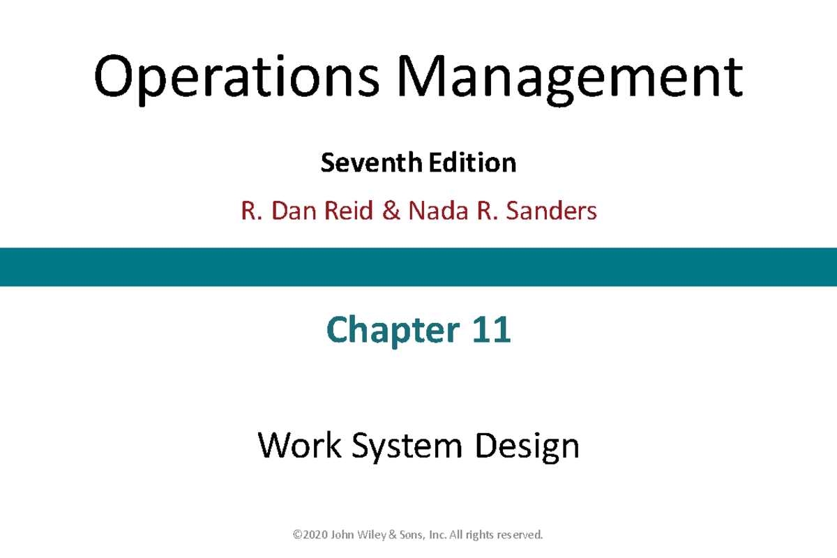 Chapter 11 - Ch. 11 Power Point - Operations Management Seventh Edition ...