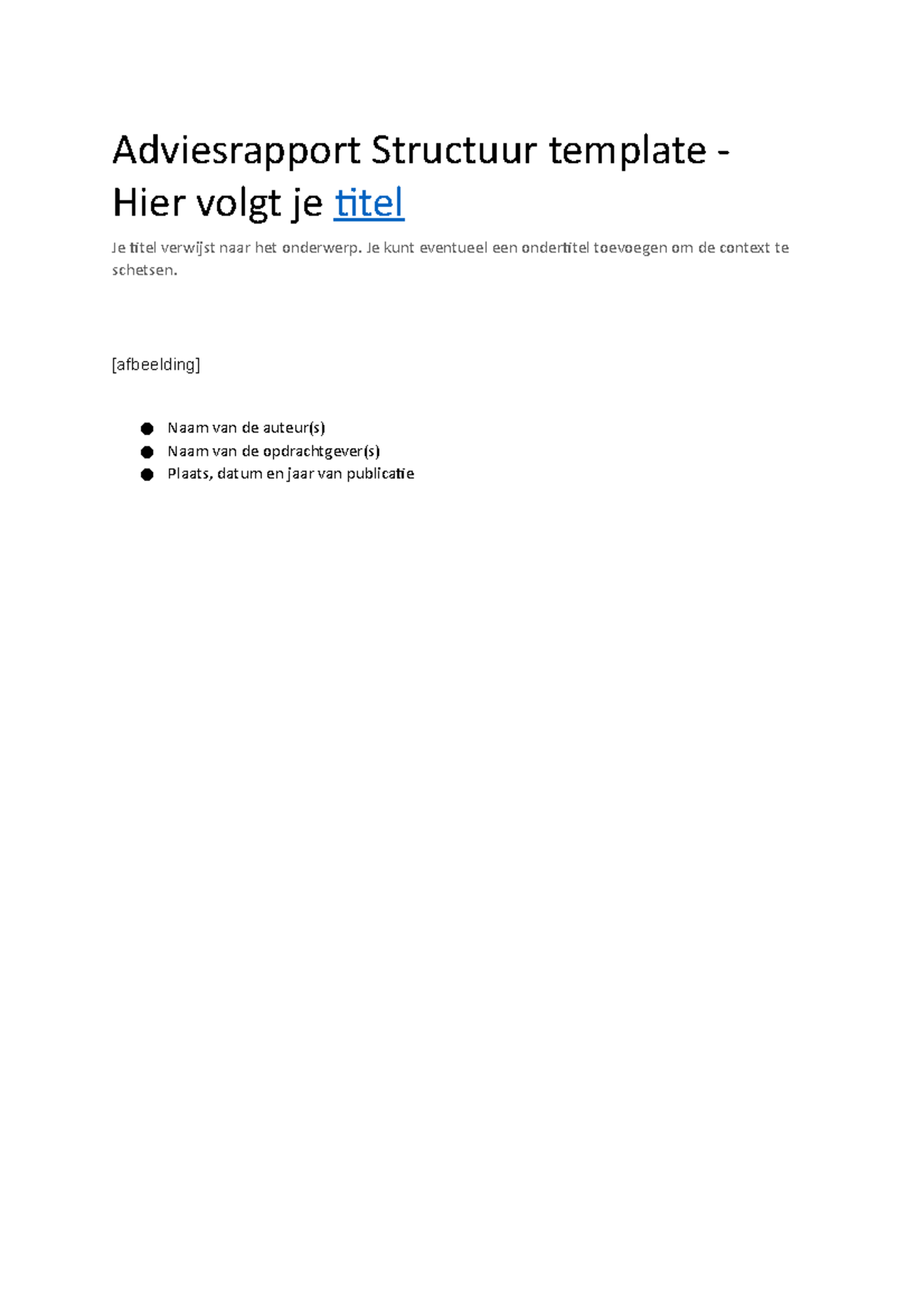 Adviesrapport Structuur Template voor VS2 Projecten - Studeersnel