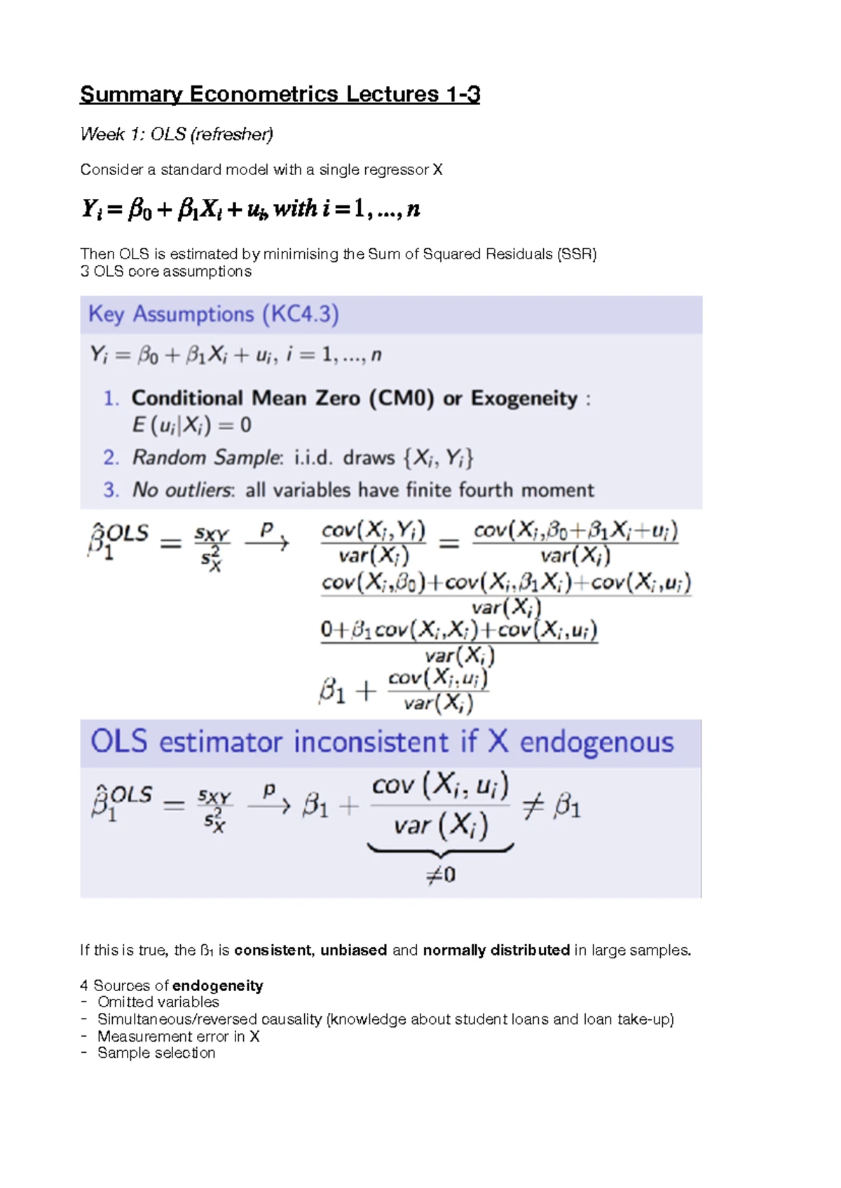 Lecture Notes Applied Econometrics Week 1 3 Applied Econometrics Lecture Notes Lecture 1