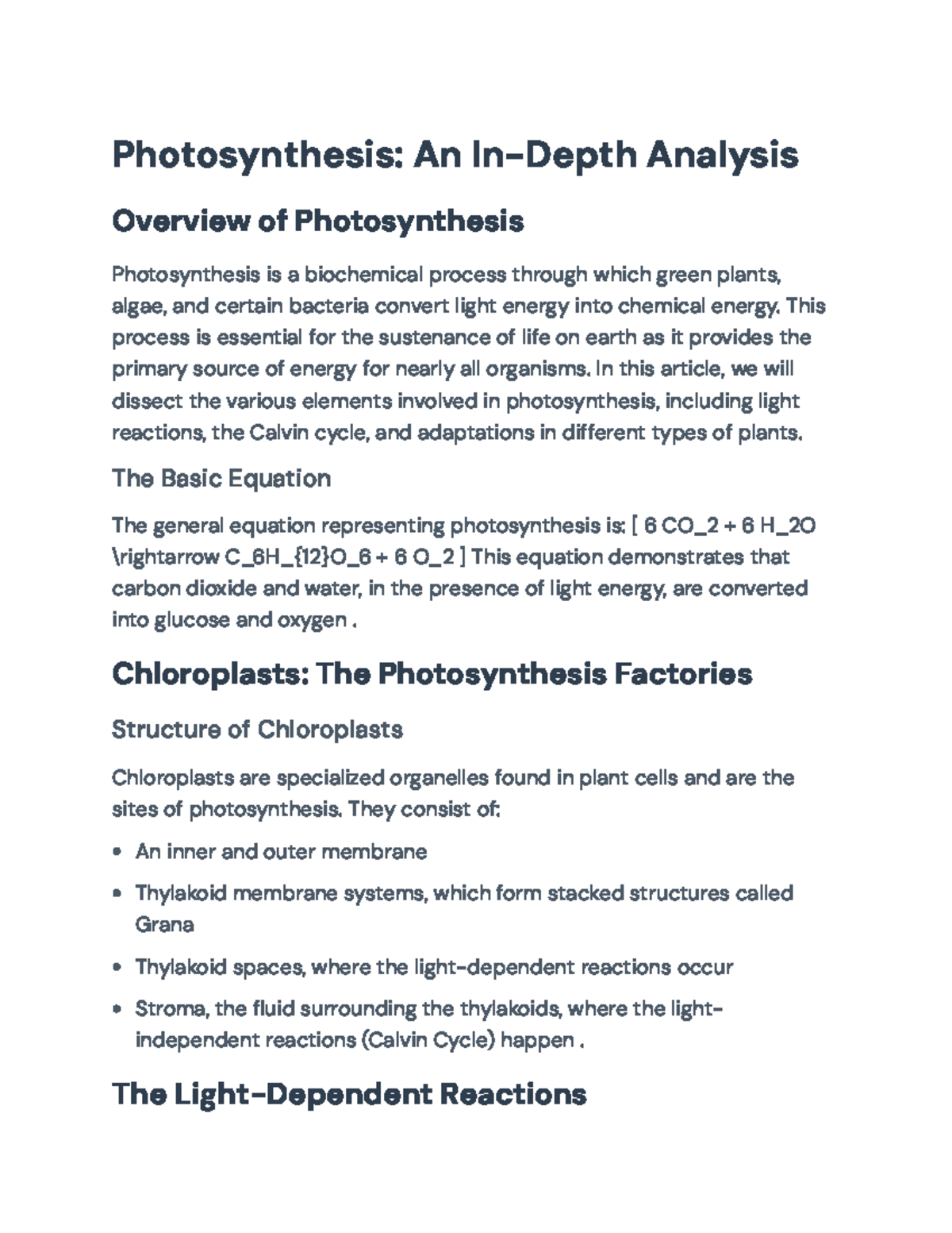 Photosynthesis Explained: Processes, Pathways, and Importance ...