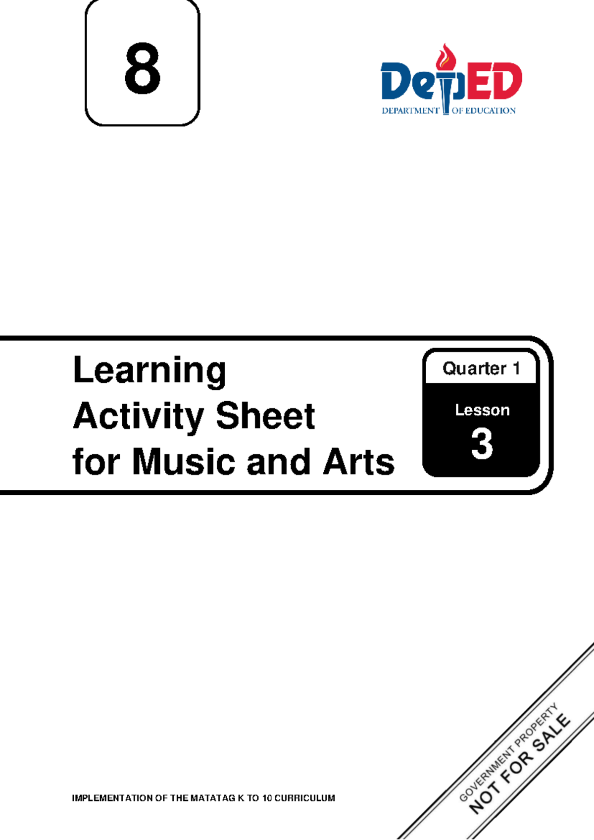 Q1 LAS Music & Arts 8: Evaluating Creative Works (Lesson 3) - Studocu