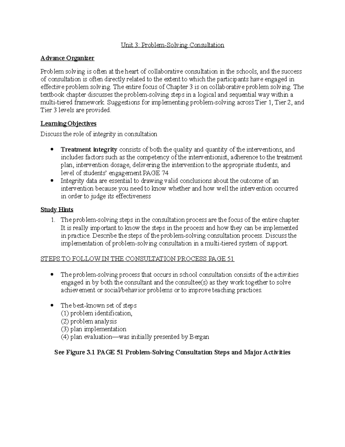 Unit 3 Problem-Solving Consultation - Unit 3: Problem-Solving ...