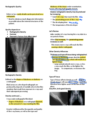 RADIOLOGIC SCIENCE - CLUSTER 5: RADIOLOGIC SCIENCE The resultant effect ...