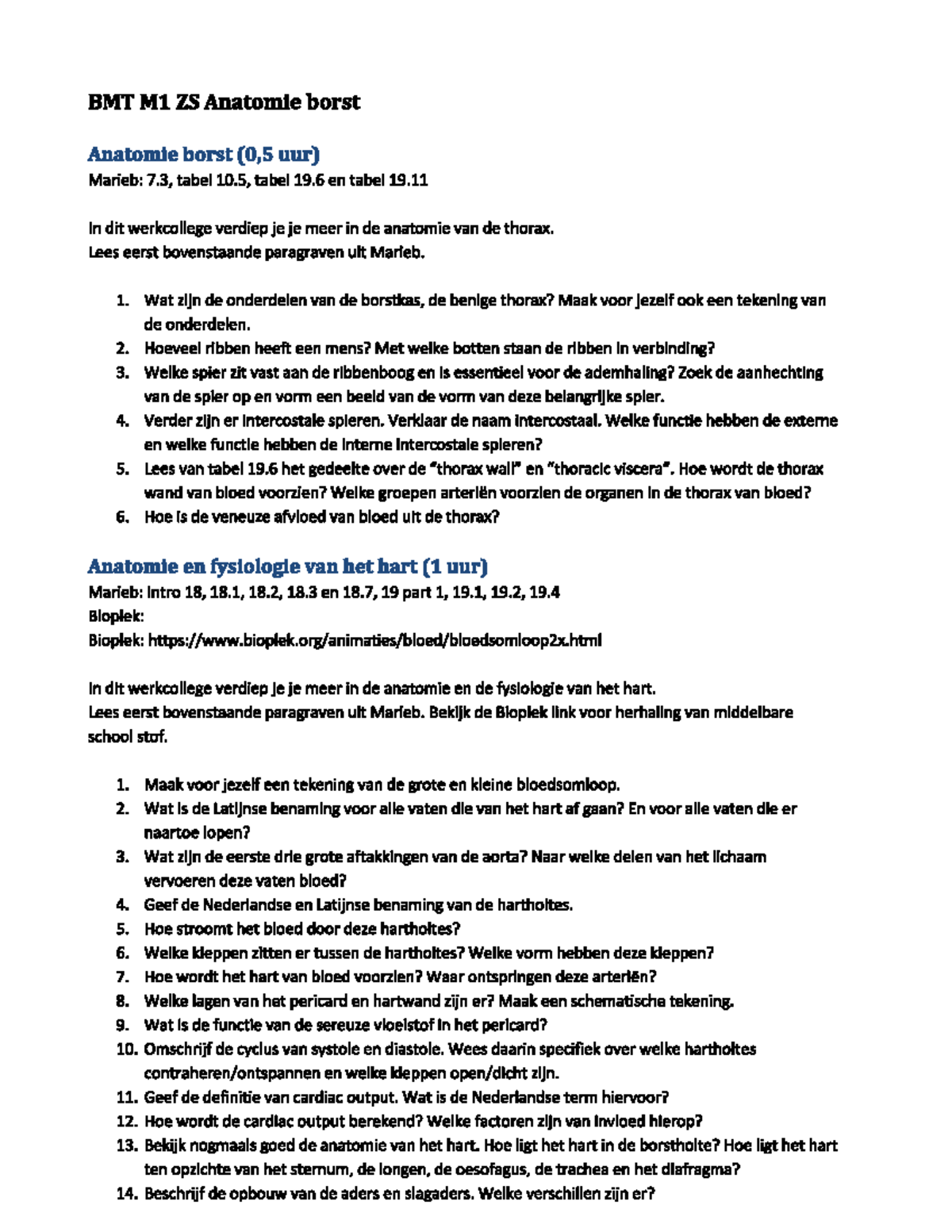 BMT M1 - Anatomie van de Borst: Een Overzicht - Studeersnel