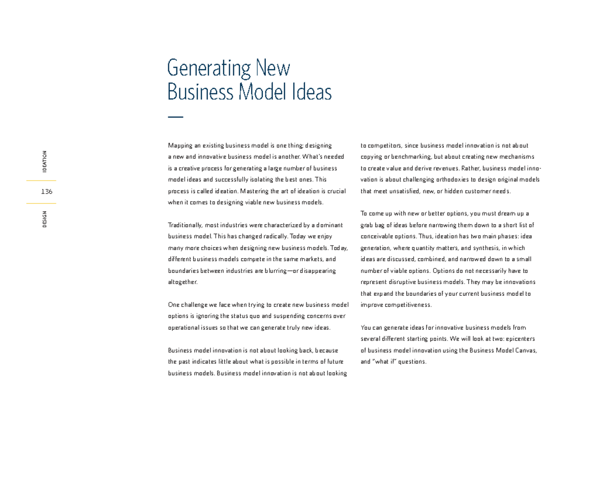 Visual Thinking and Innovation in Business Models - BMGEN 2023 - Studocu