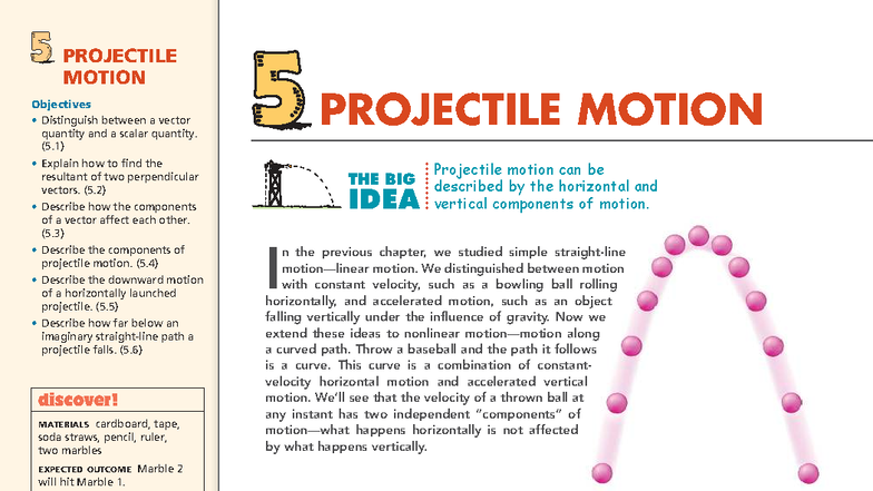 Chapter 5: Projectile Motion Concepts and Applications (PHYS 101) - Studocu
