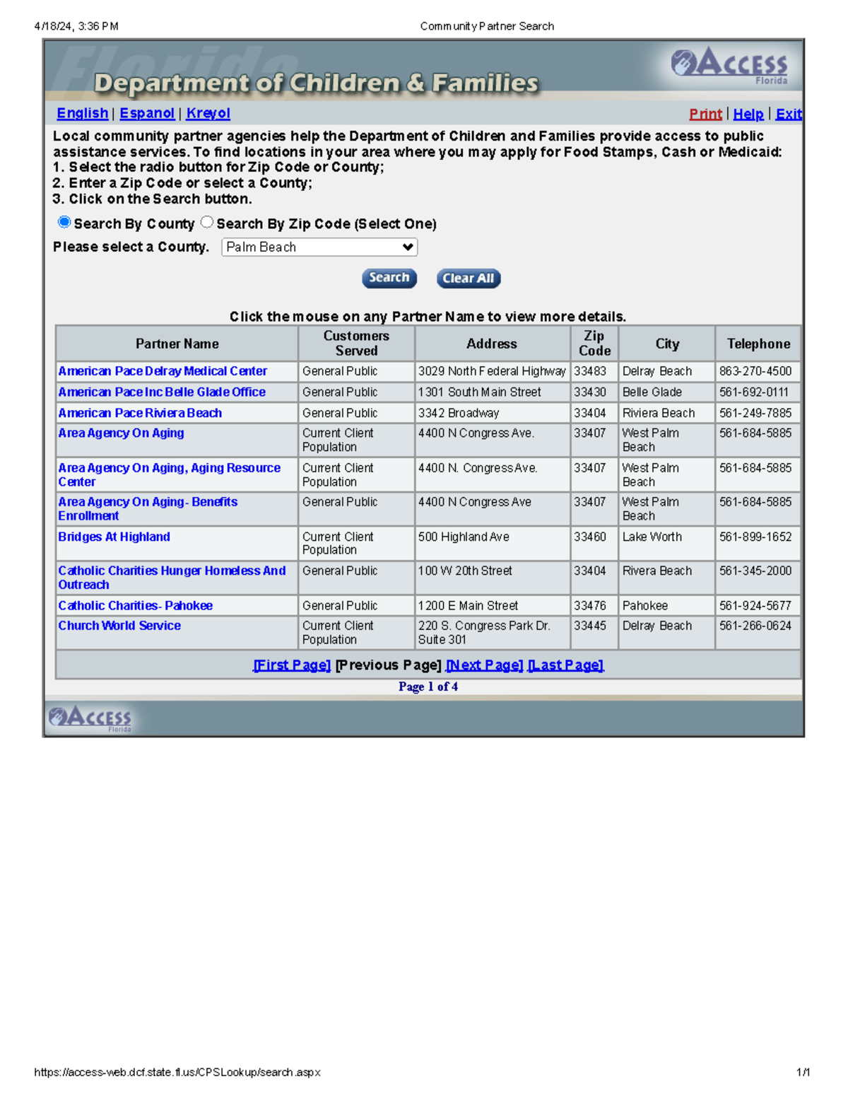 Community Partner Search: Resources for DCF Assistance Services - Studocu