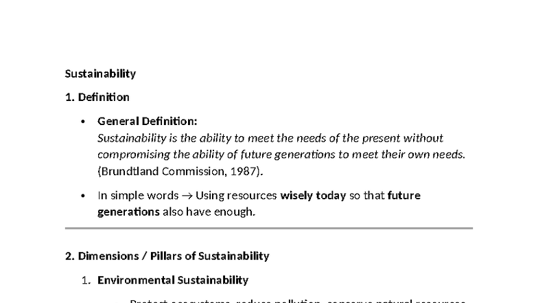 Sustainability - Key Principles and Engineering Design (ENG 101) - Studocu