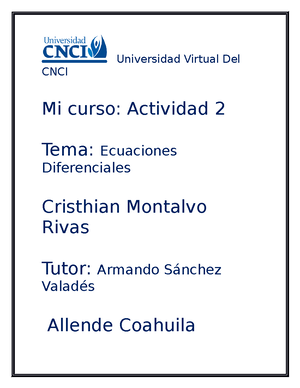 Cálculo integral-actividad 1- Omar Iñiguez - UNIVERSIDAD VIRTUAL CNCI Nombre del tutor: Claudia ...