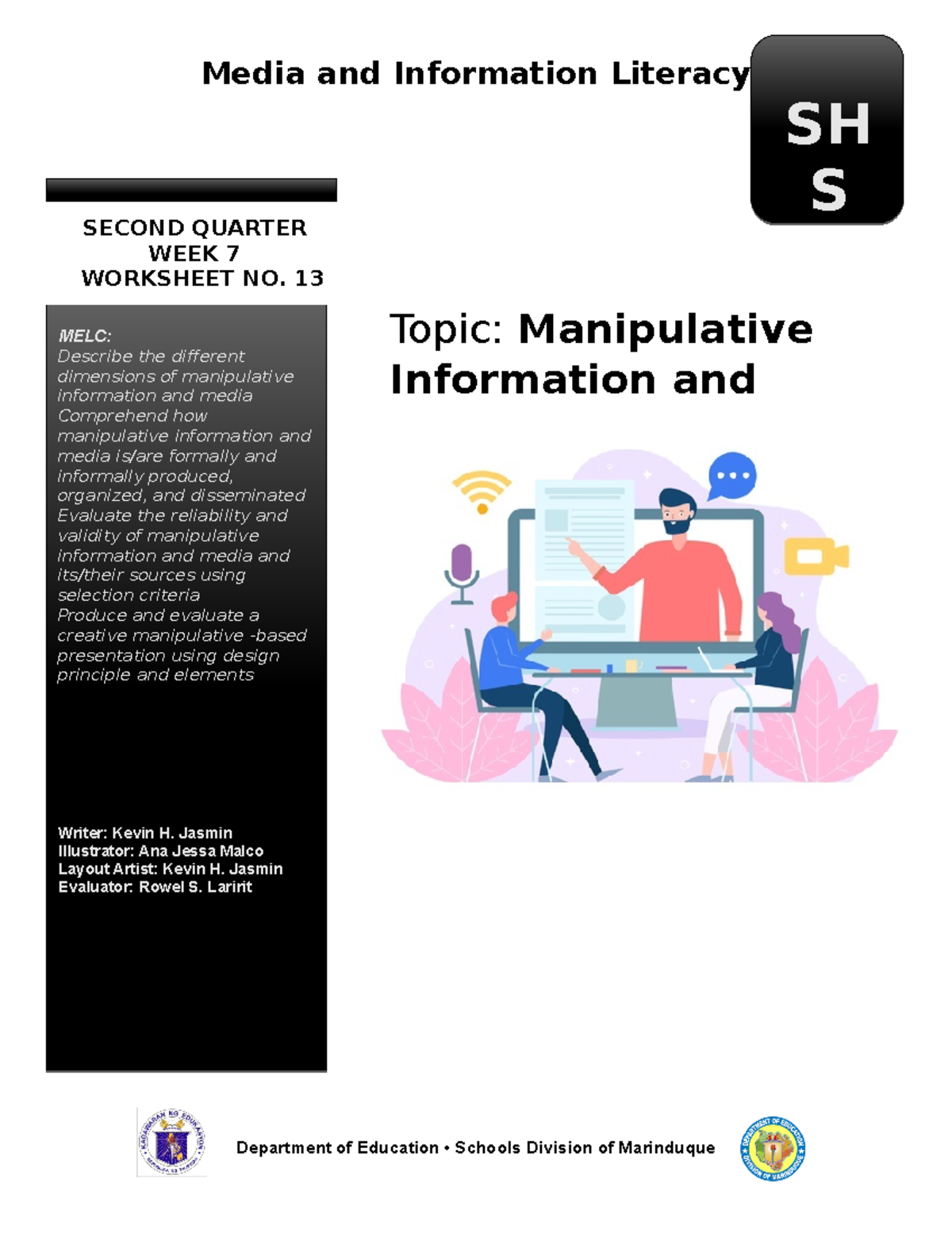 Lesson 13: Understanding Manipulative Information & Media - Studocu