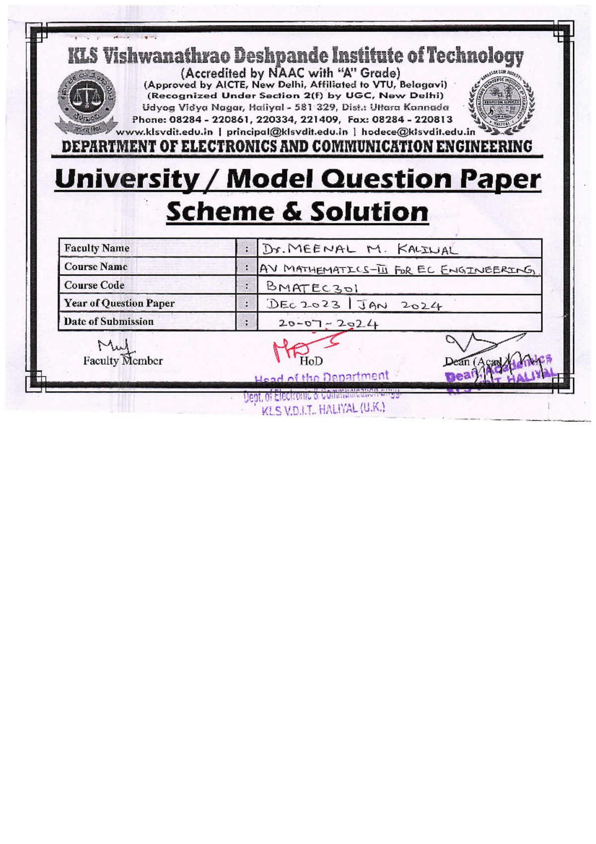 3rd-Sem Bmatec 301 VTU-QP-Scheme-of-Dec-2023-Jan-2024 MMK - KLS ...