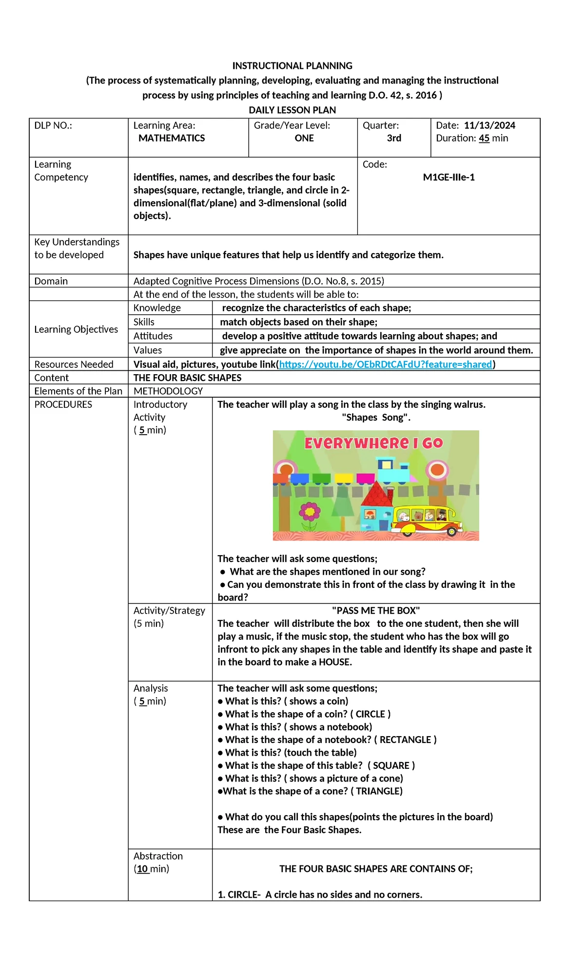 Math 2 Lesson Plan: Understanding Slides & Flips (Final) - Studocu