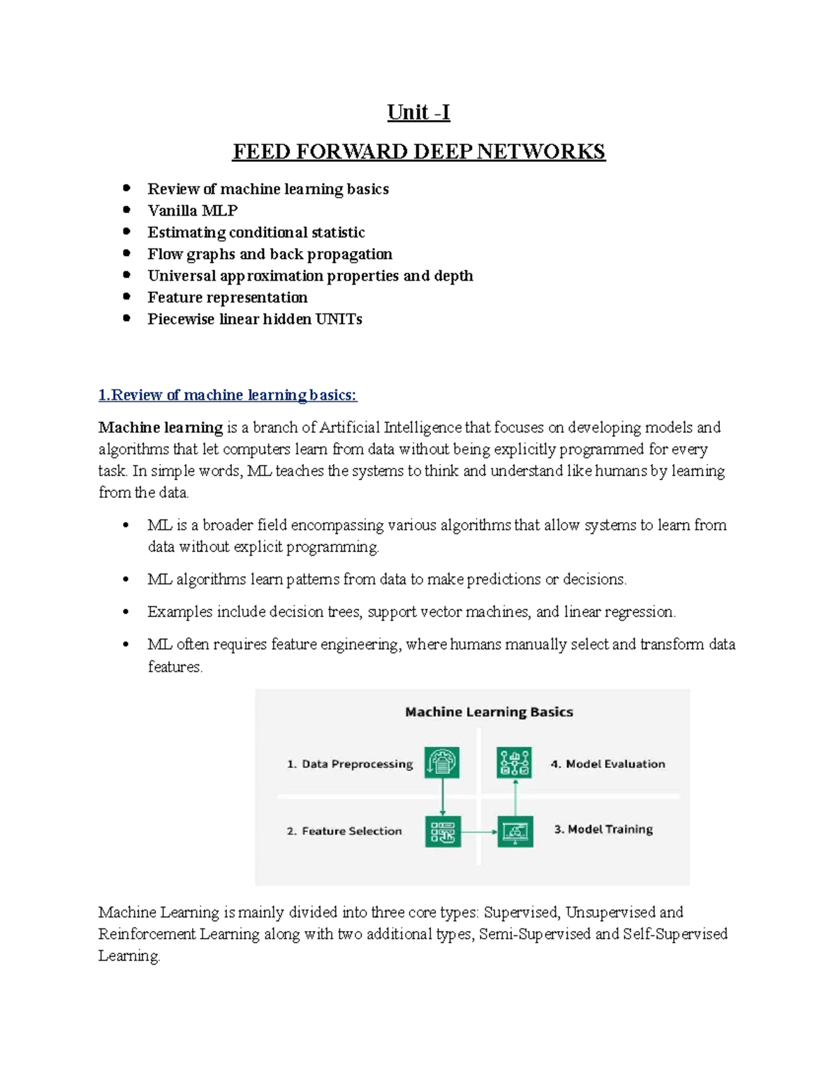 Unit 1: Deep Learning Overview - BTech 7th AIML - Studocu