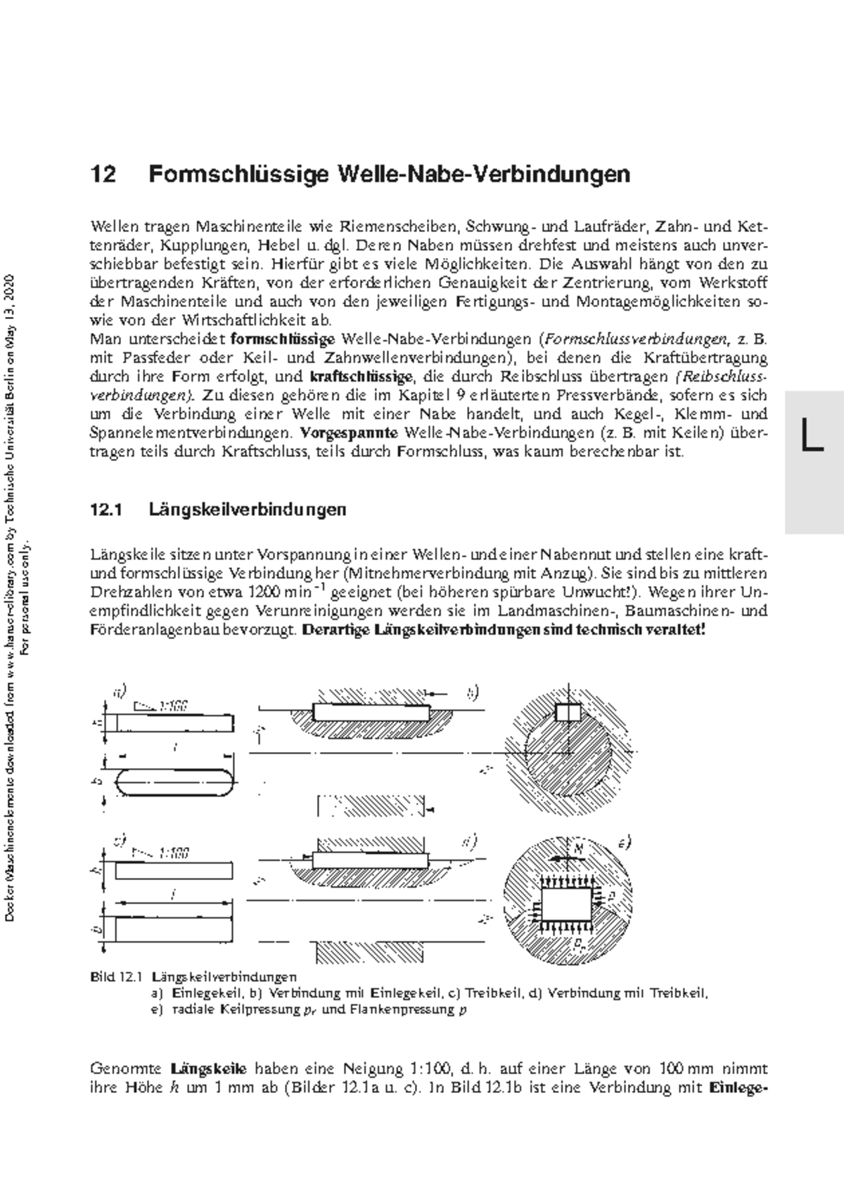 Formschlüssige Welle-Nabe-Verbindungen: Bedeutung und Anwendung - Studocu