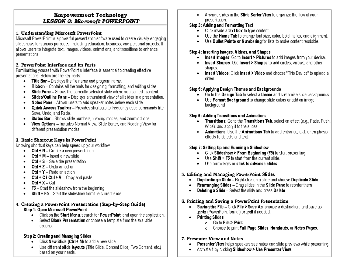 Q4- Lesson-3-MS- Powerpoint Roque - Empowerment Technology LESSON 3 ...