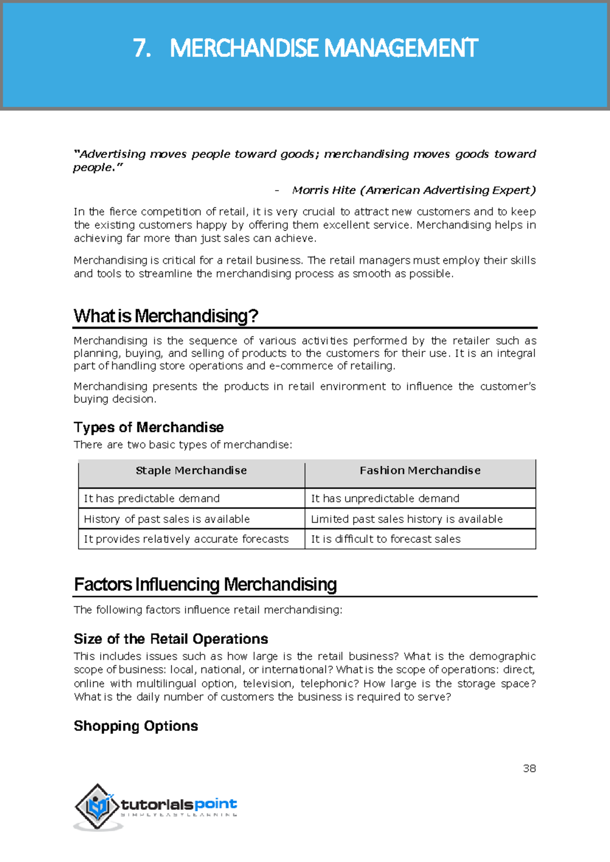 Module-13: Lecture Notes on Merchandise Management in Retail - Studocu