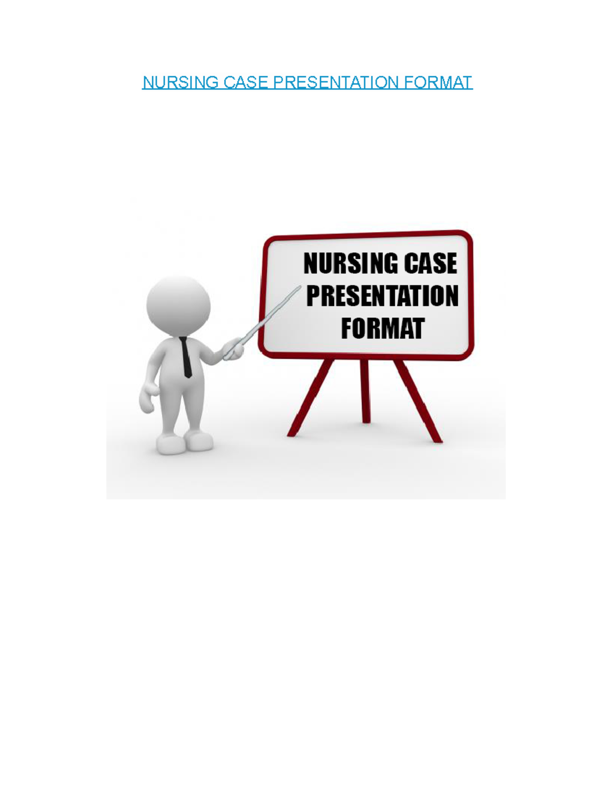 NURSING CASE Presentation Format & Structure Guide - Studocu