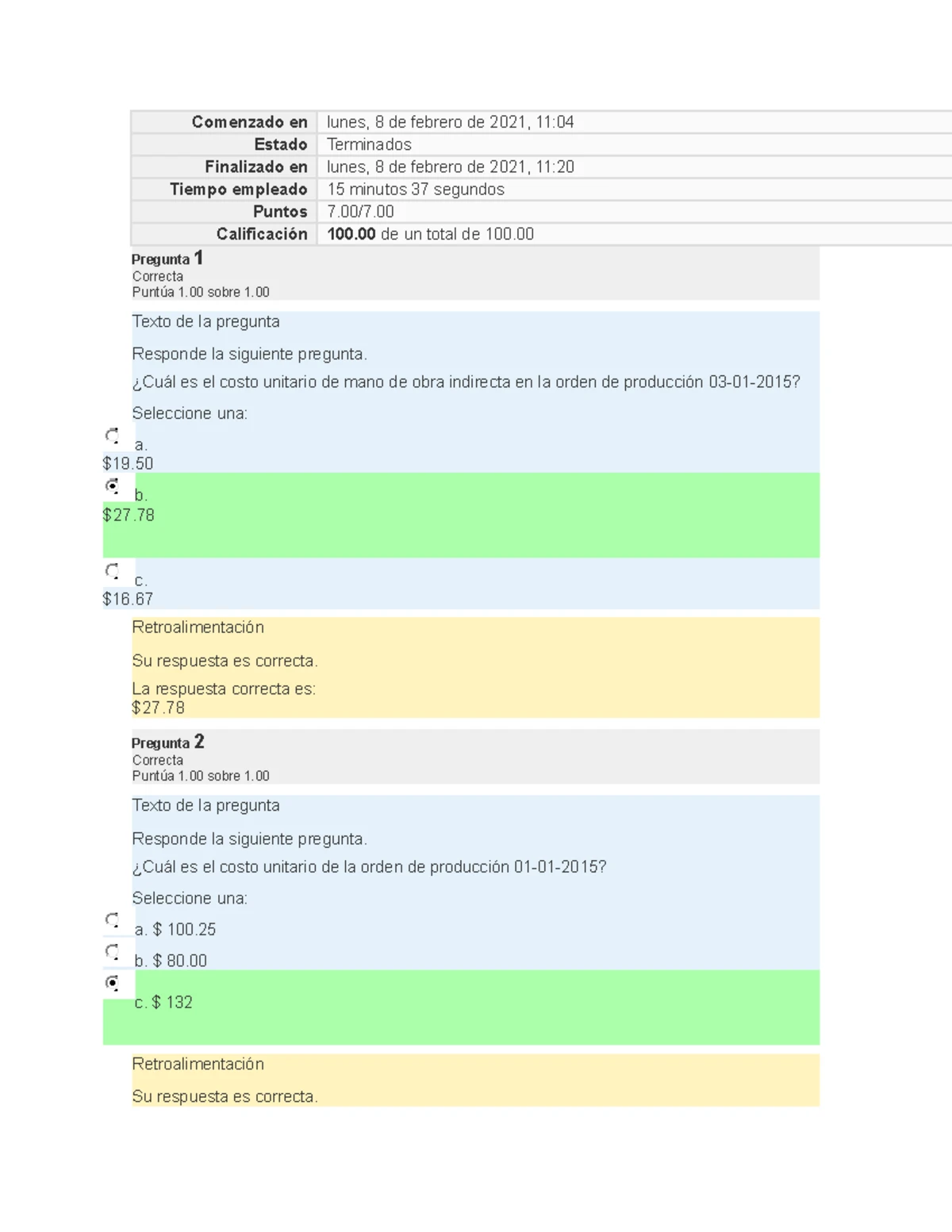 Examen Final DE Contabilidad Y Costos - EXAMEN FINAL DE CONTABILIDAD Y COSTOS Comenzado el ...