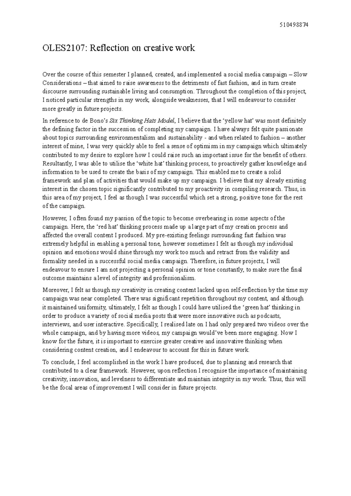 OLES2107: Reflection on Social Media Campaign and Creativity Lessons ...