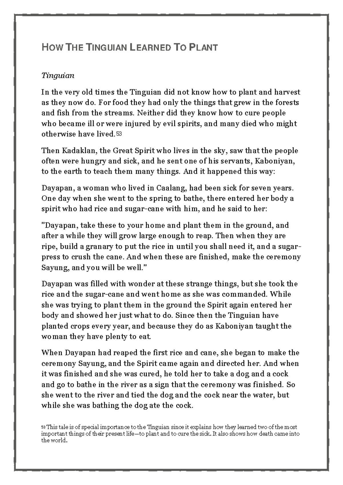 Philippine Folk Tales: Beliefs and Origins of the Tinguian, Igorot, and ...