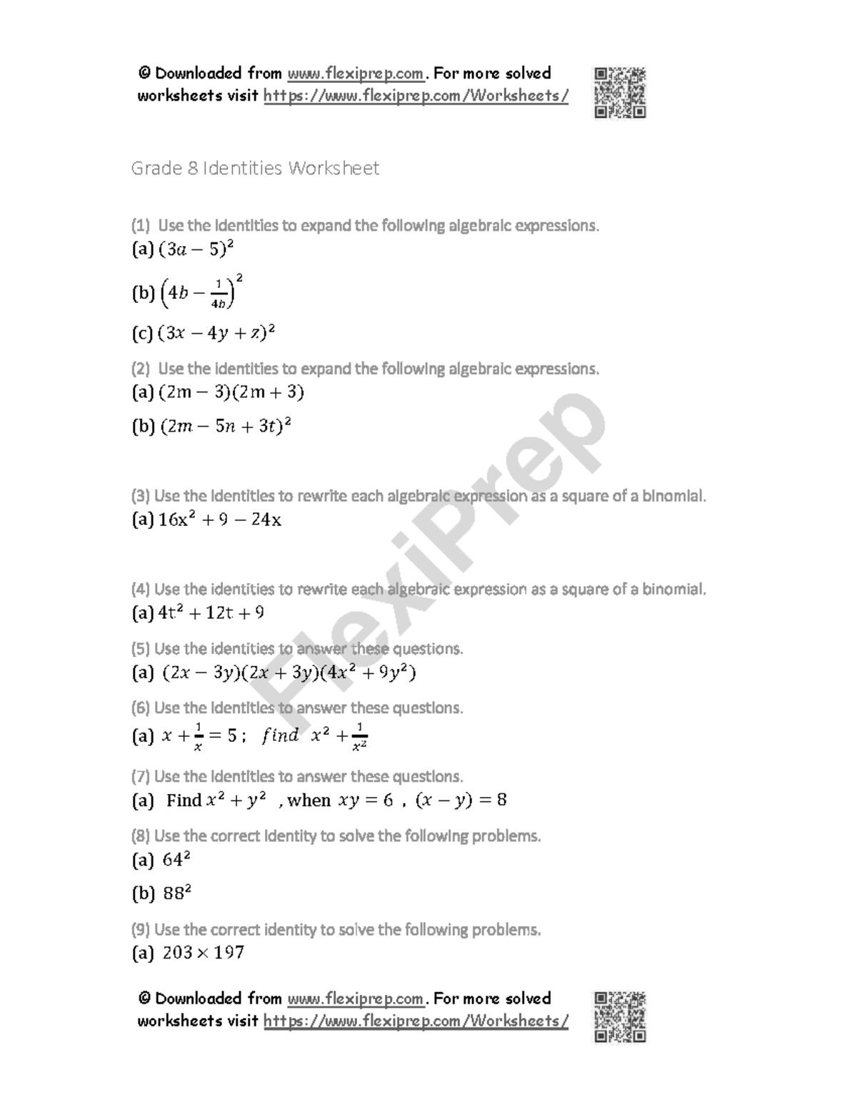 Grade-8-Identities - Identities - FlexiPrepFlexiPrepFlexiPrep ...