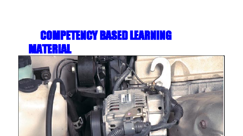 Automotive Servicing NC II: Module on Servicing Charging Systems - Studocu