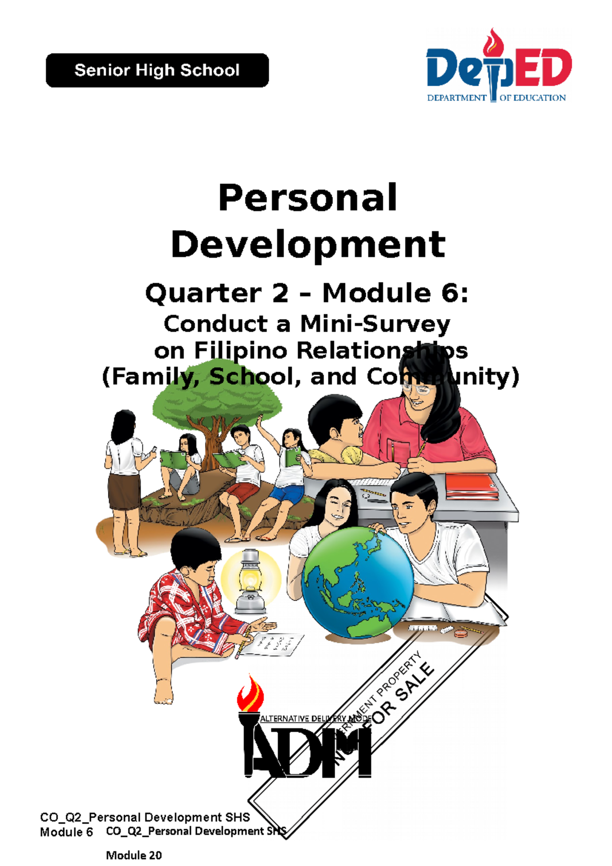 Quarter 2 Perdev - Module 6: Mini-Survey on Filipino Relationships - Studocu