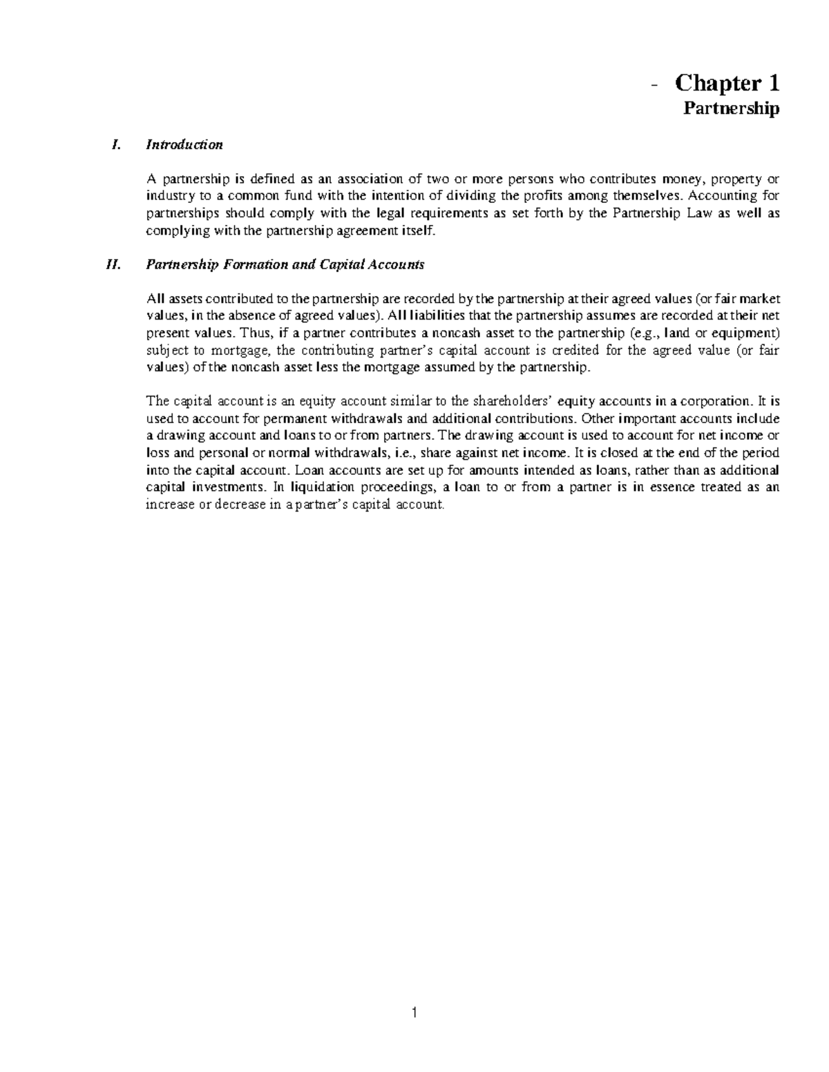 Partnership Accounting Concepts and Formation (ACC 101) - Studocu