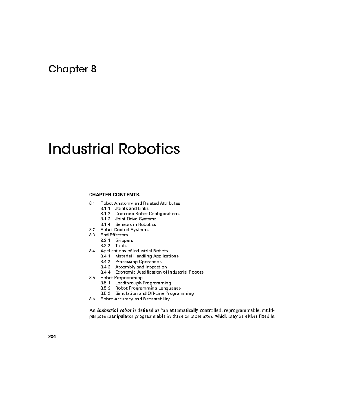 Module 3 - Notes - 204 Chapter Contents 8 Robot Anatomy and Related ...