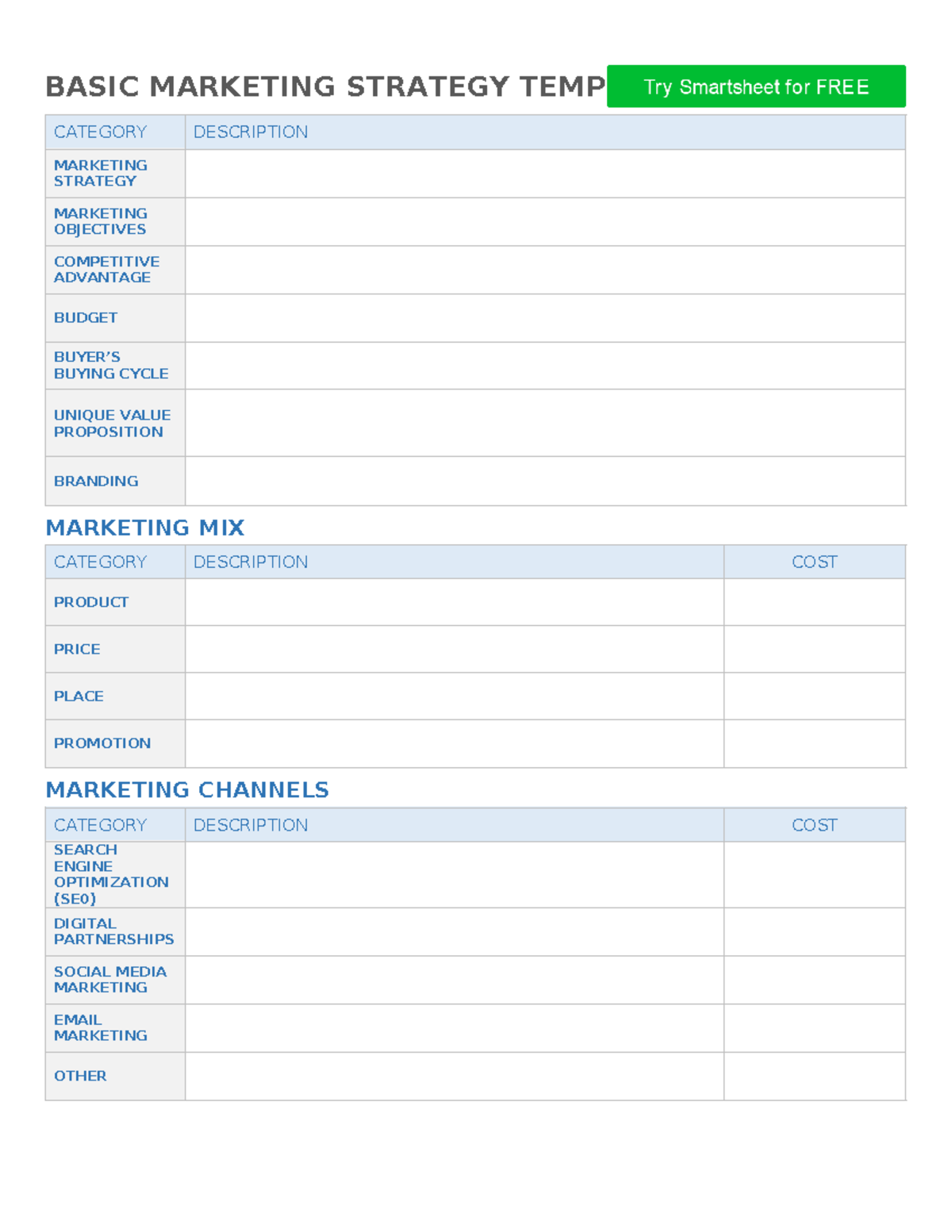 IC-Basic Marketing Strategy Template Overview - Studocu