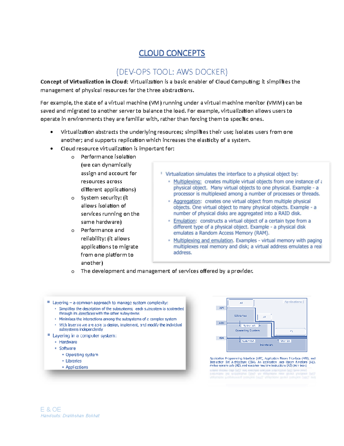 AWS-Dockers - This is about AWS dockers - E & OE CLOUD CONCEPTS (DEV-OPS TOOL: AWS DOCKER) - Studocu